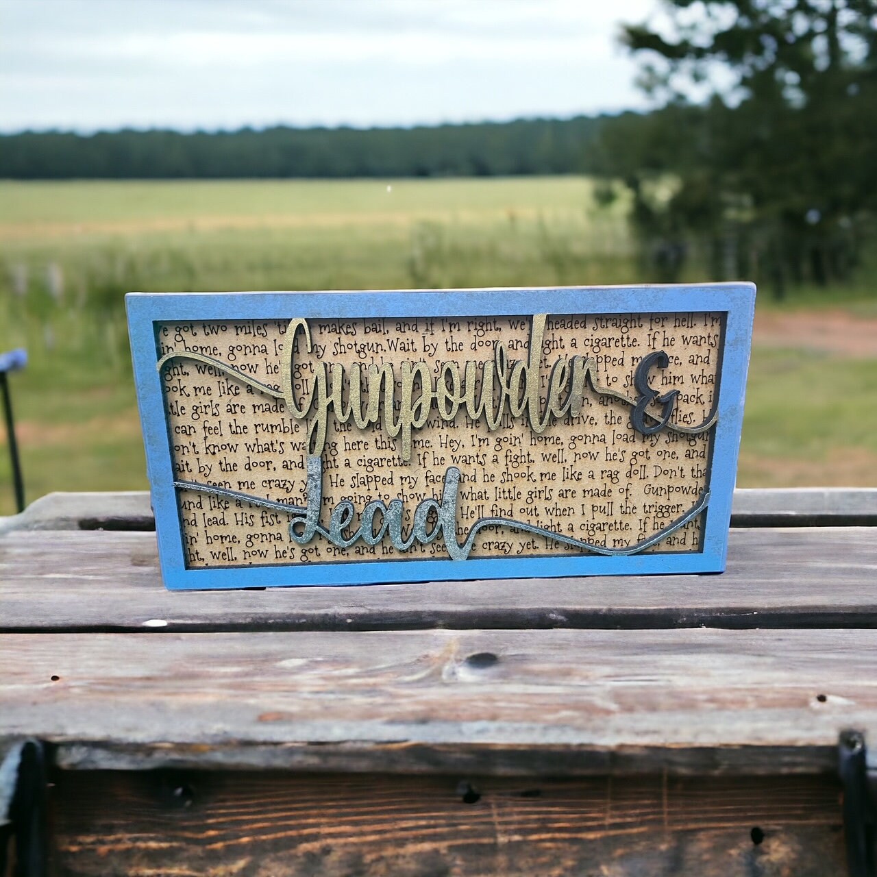 Gunpowder & Lead - Song Lyric Stand & Frame SVG File - DIGITAL DOWNLOAD ...