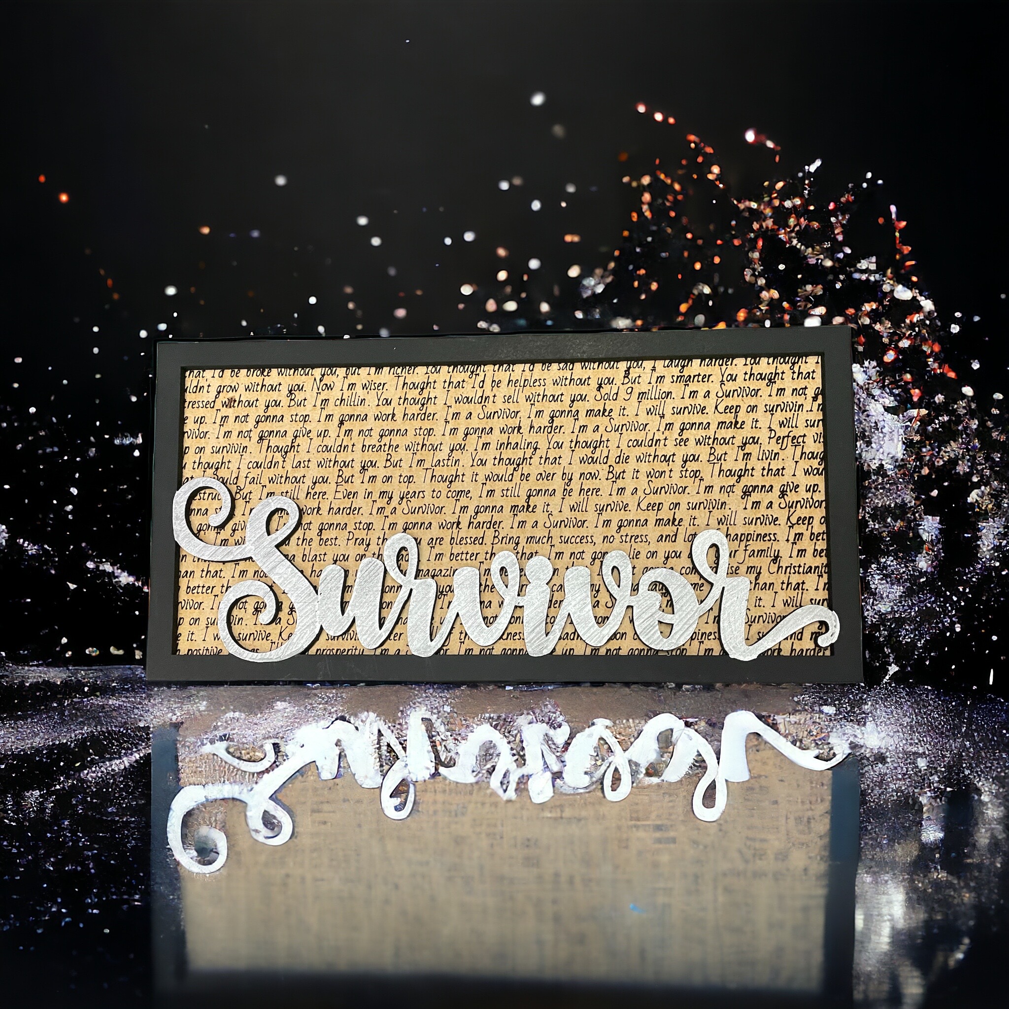 Survivor - Song Lyric Stand & Frame SVG File - DIGITAL DOWNLOAD ...